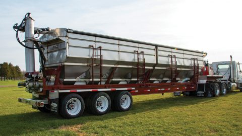 Overhead Trailer Mount Fertilizer Tender - Brehmer Mfg., Inc.